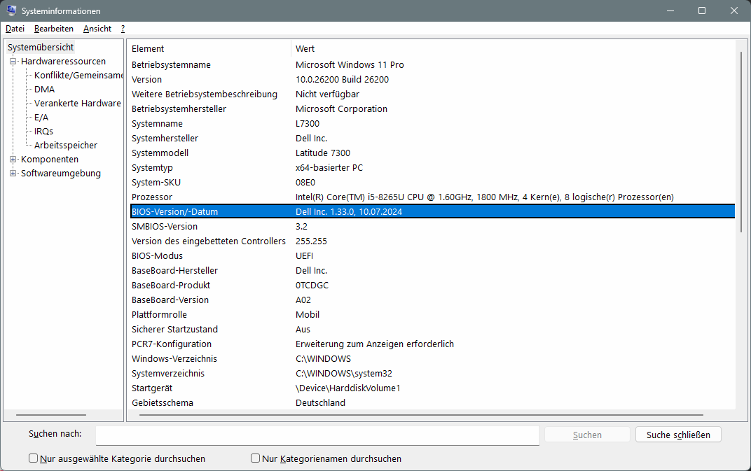BIOS- und UEFI-Version in Windows 11 überprüfen | Computer Weekly