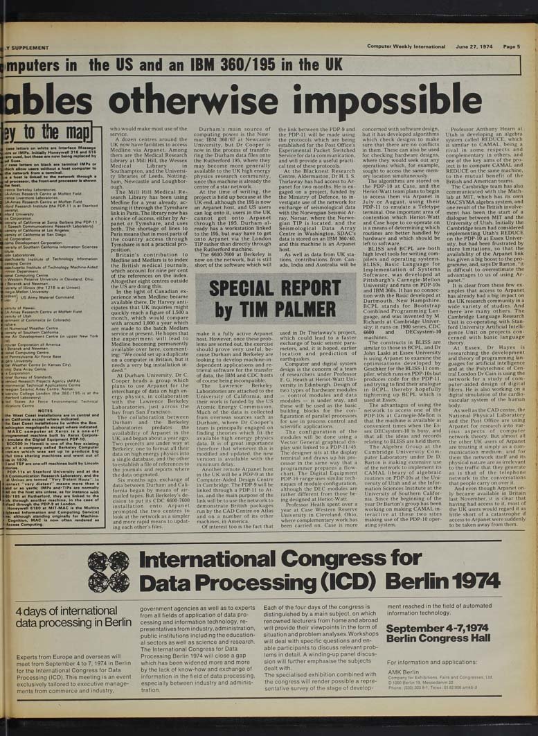 June 27, 1974: London link to Arpanet enables supports UK research ...