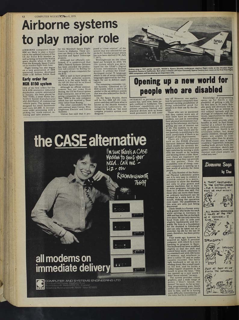 June 8, 1978: Airborne systems to play major role - Computer Weekly@50 ...