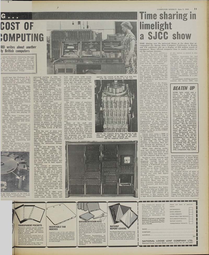 June 5, 1969: HEC cuts the cost of cost of commercial computing Part 2 ...