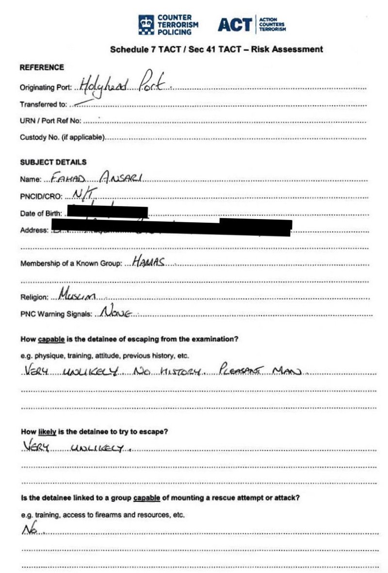 Police wrongly identified solicitor Fahad Ansari as Hamas member during ...